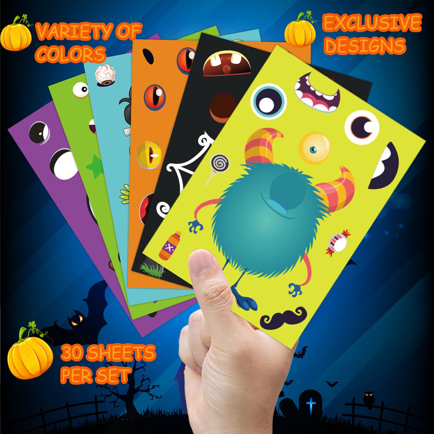 Snapklik.com : Halloween Stickers For Kids Classroom 30PCS Halloween ...