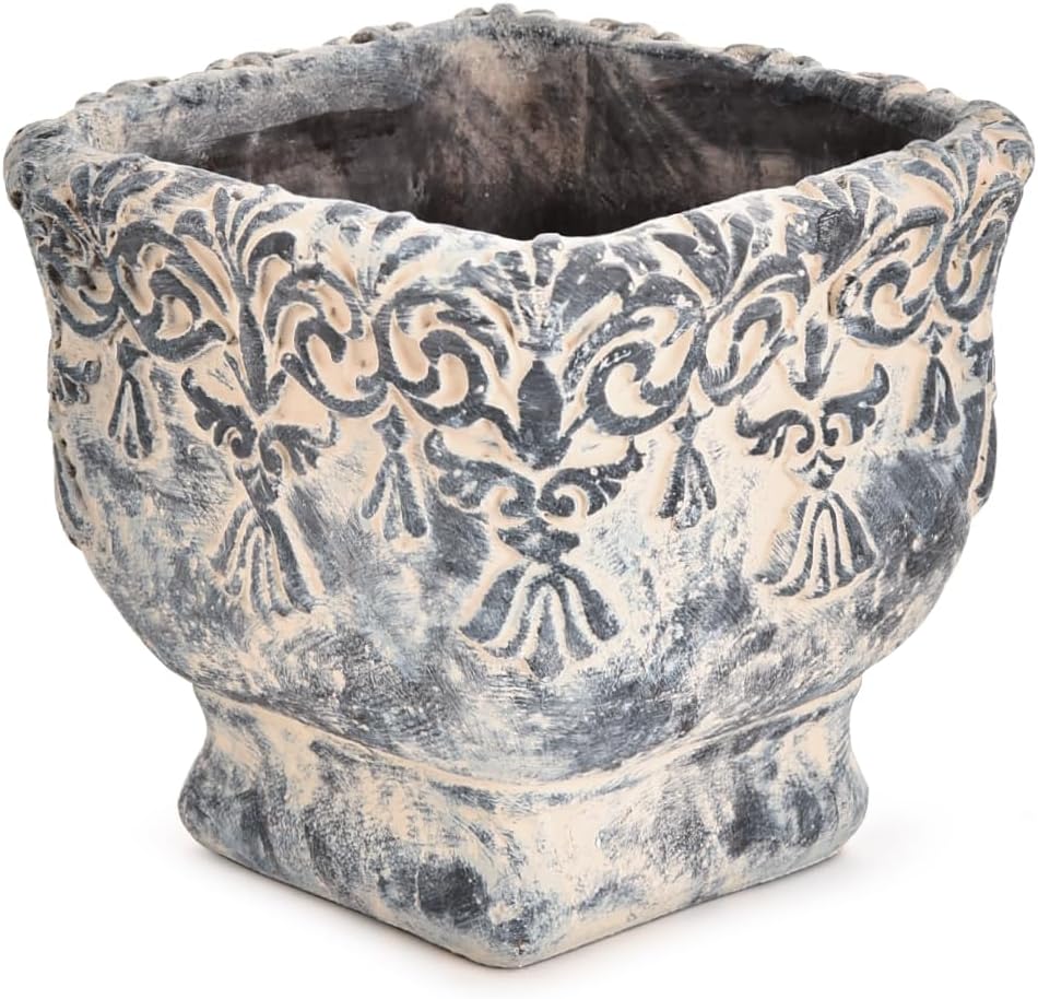 Amazon.com : Solid Rock Stoneworks Normandy Jr Planter- 10" h x 13 ...