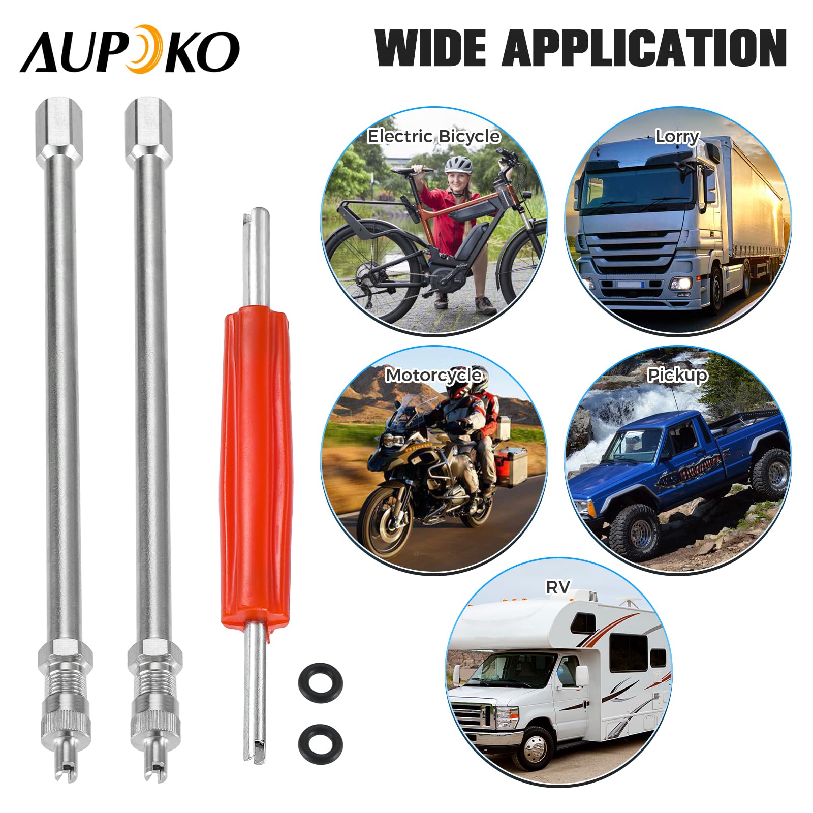 Snapklik.com : 6Inch Dually Valve Stem Extenders, Heavey Duty, Include ...
