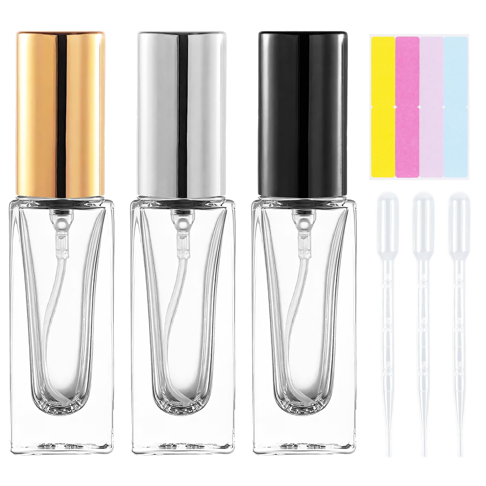 YHTCC 3PCS Refillable Perfume Atomiser 10ml with Dispenser, Perfume ...
