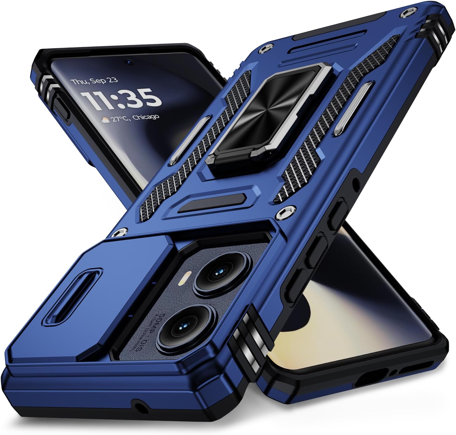 Amazon.com: for Motorola Edge 2024 Case, Silicone Rubber Bumper Hard ...