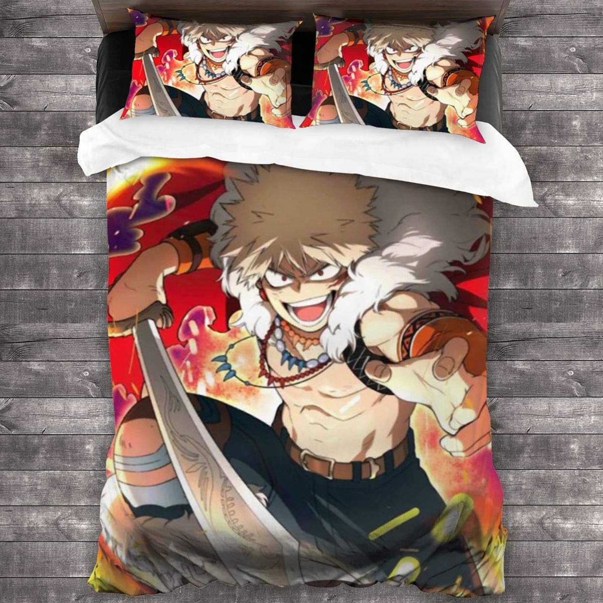 Amazon.com: Boku No Hero Katsuki Bakugou Bed Duvet Cover Sets Cosplay ...
