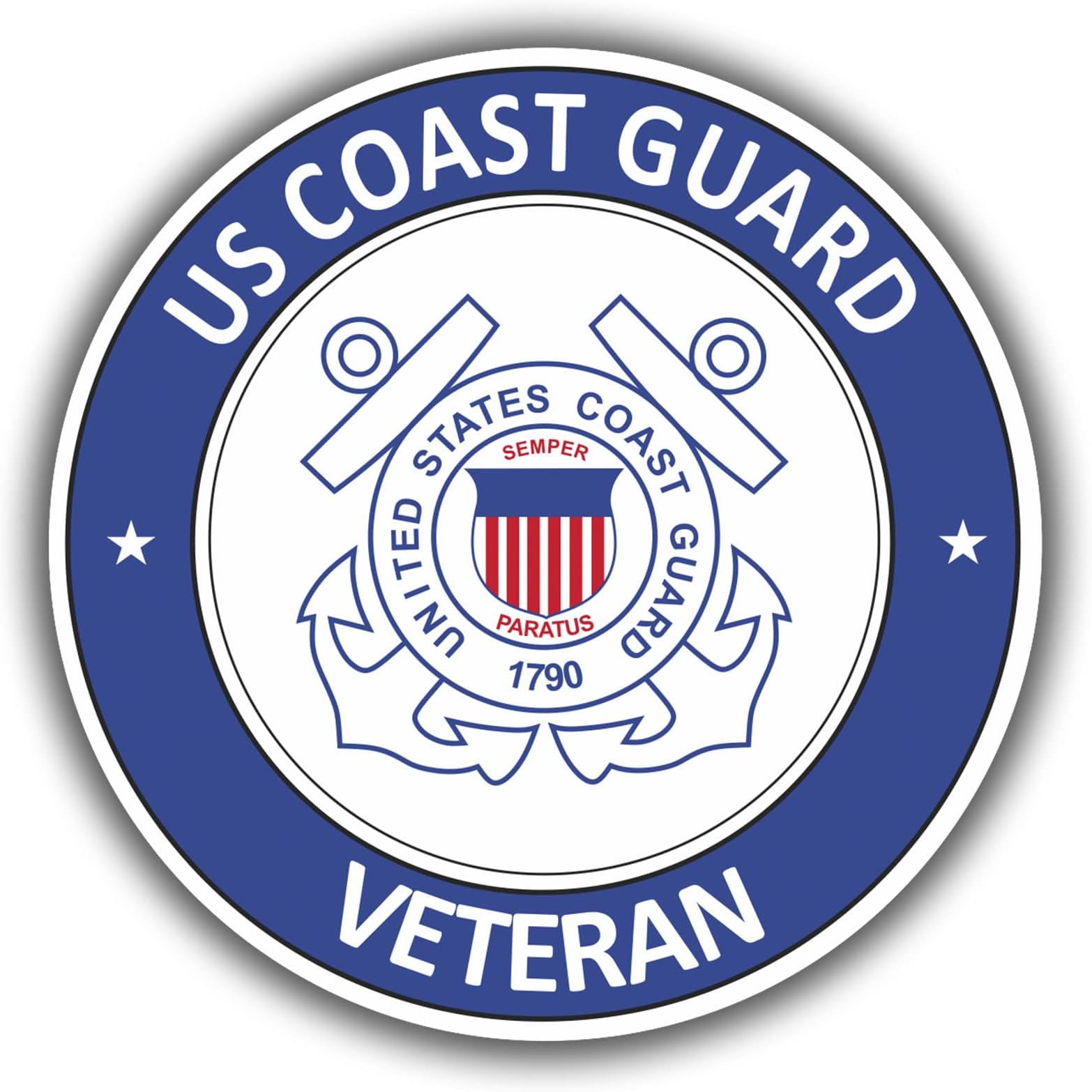 Amazon.com: Sticker USCG Coast Guard Veteran Decal United States Army ...