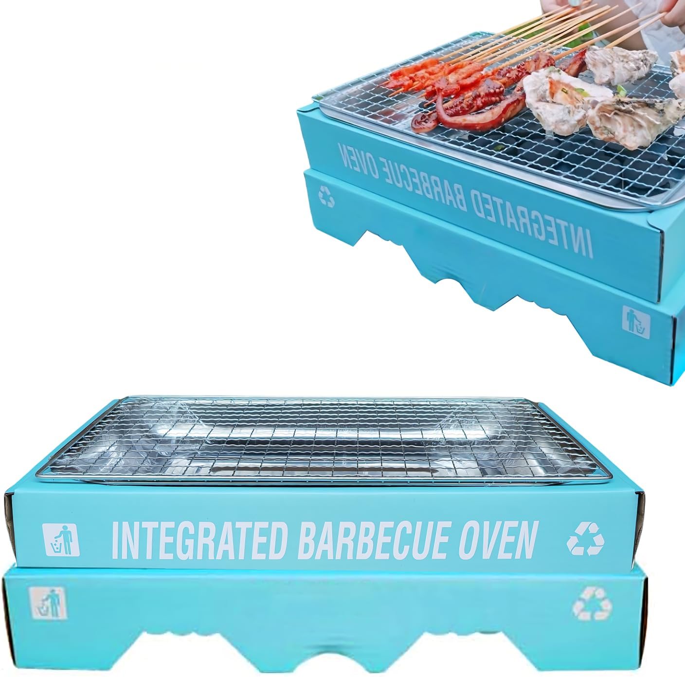 Amazon.com: Disposable Grill BBQ: Aluminum Portable Disposable Charcoal ...