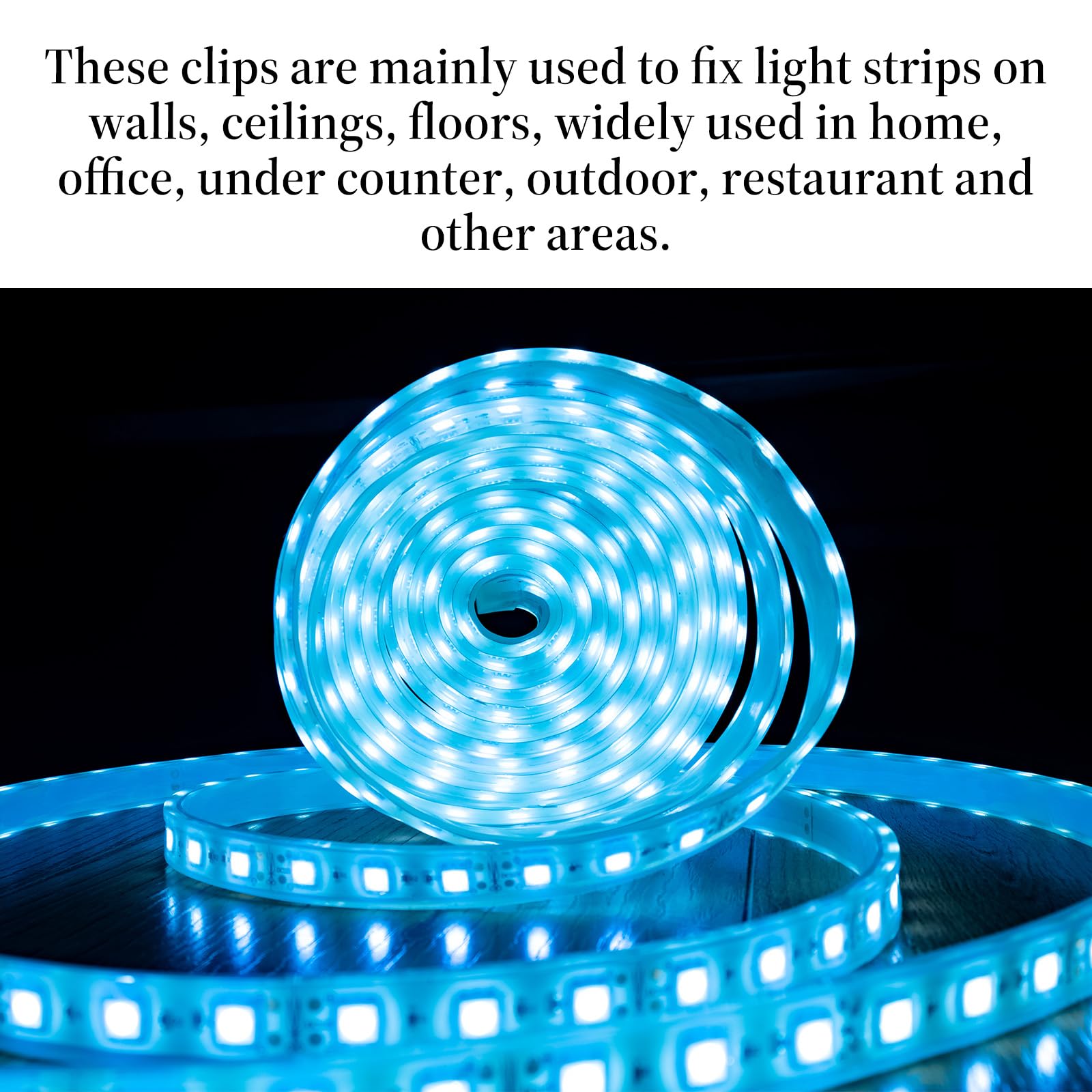 Rope Strip Light Mounting Brackets 100 Pcs LED Stand Silicone Bracket