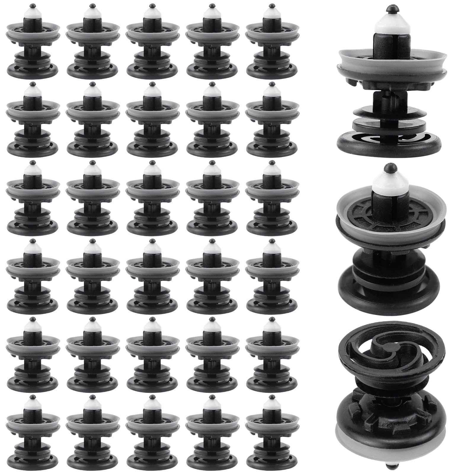 LPZMPZ Pack of 30 Door Trim Mounting 7L6868243 Plastic Car Trim Clips ...