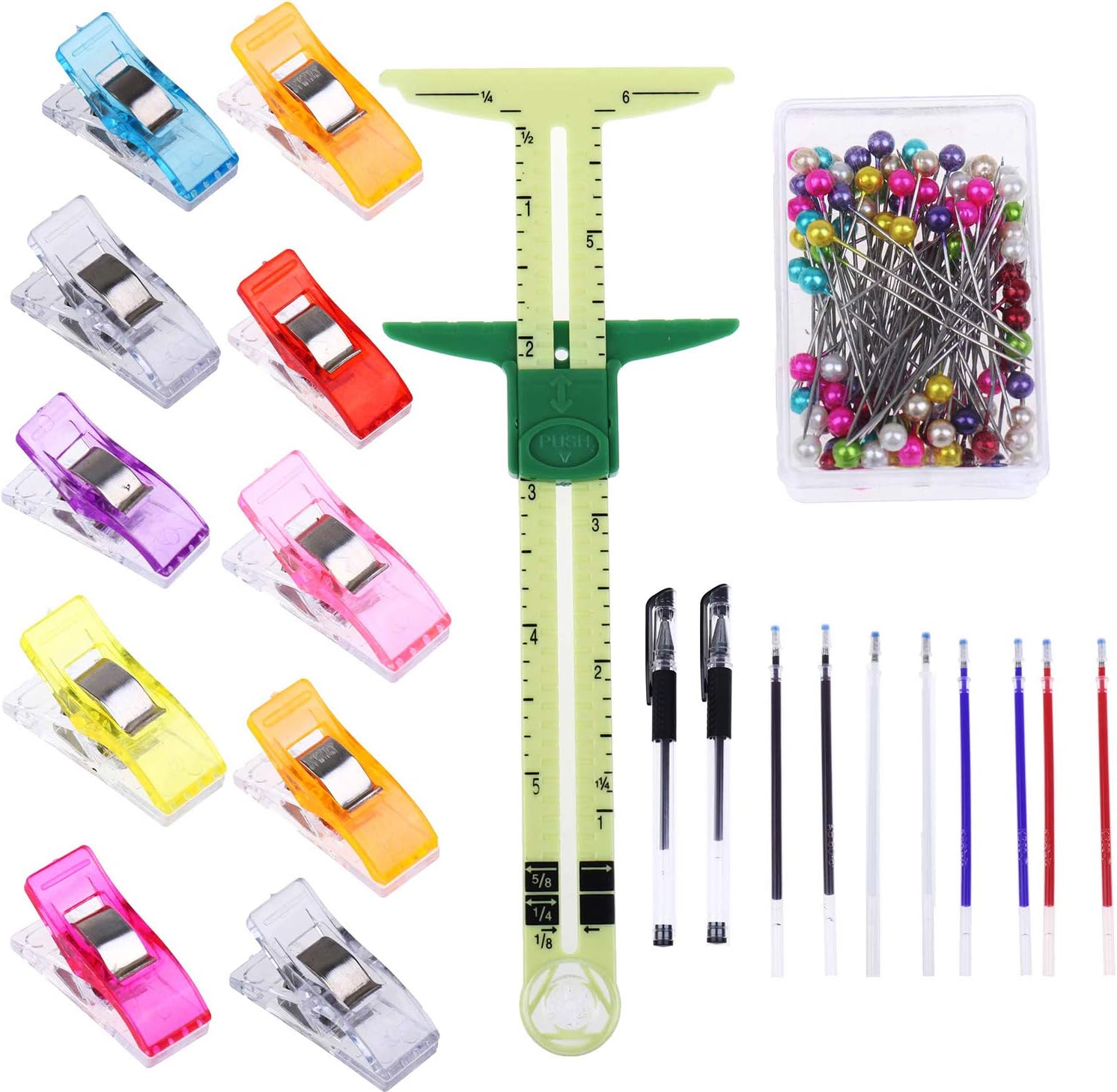 Amazon.com: Xgood 22 Pieces Sewing Measuring Tools Sets, T-Shaped ...