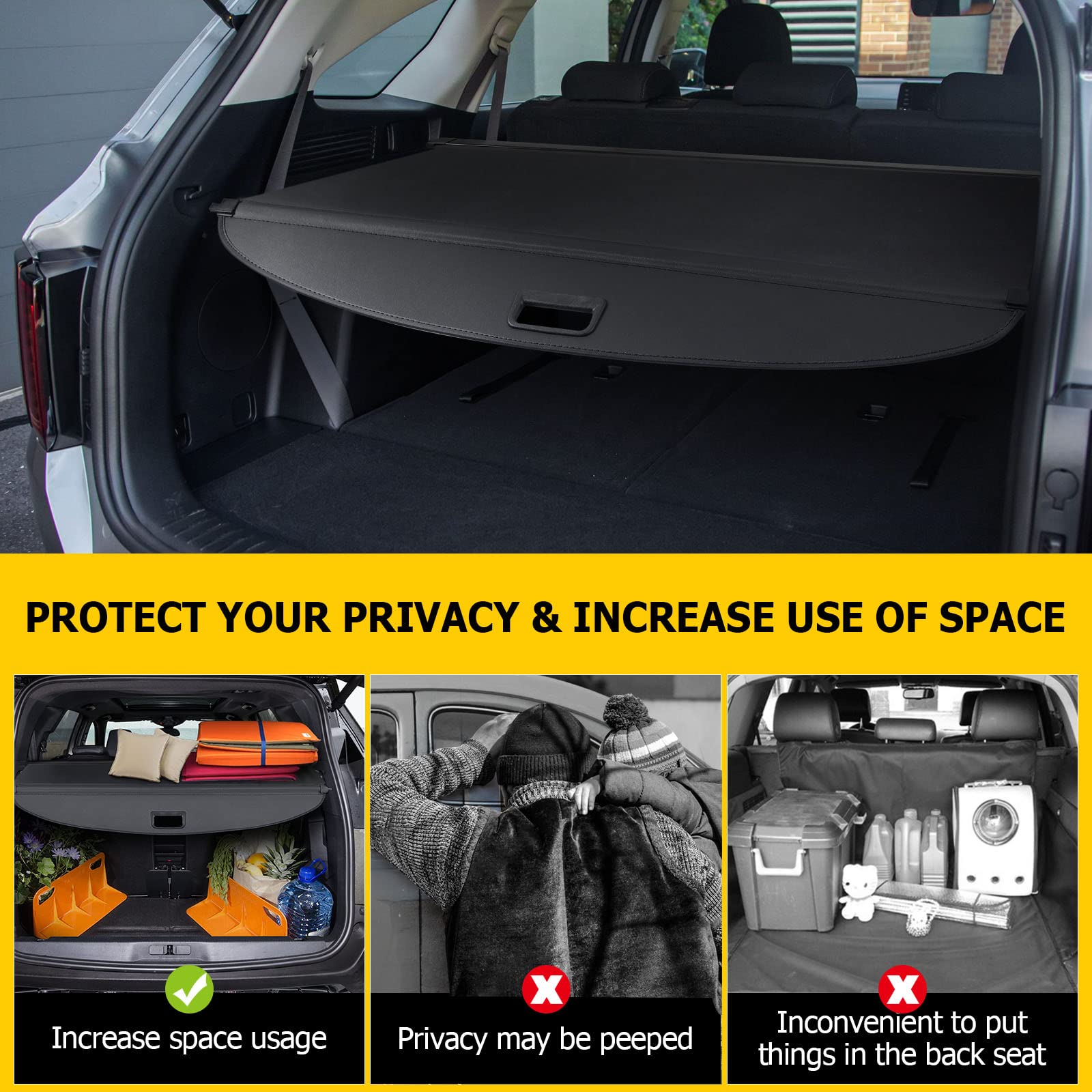 Snapklik.com : Cargo Cover For Hyundai Tucson 2022 2023 2024 2025 Cargo ...