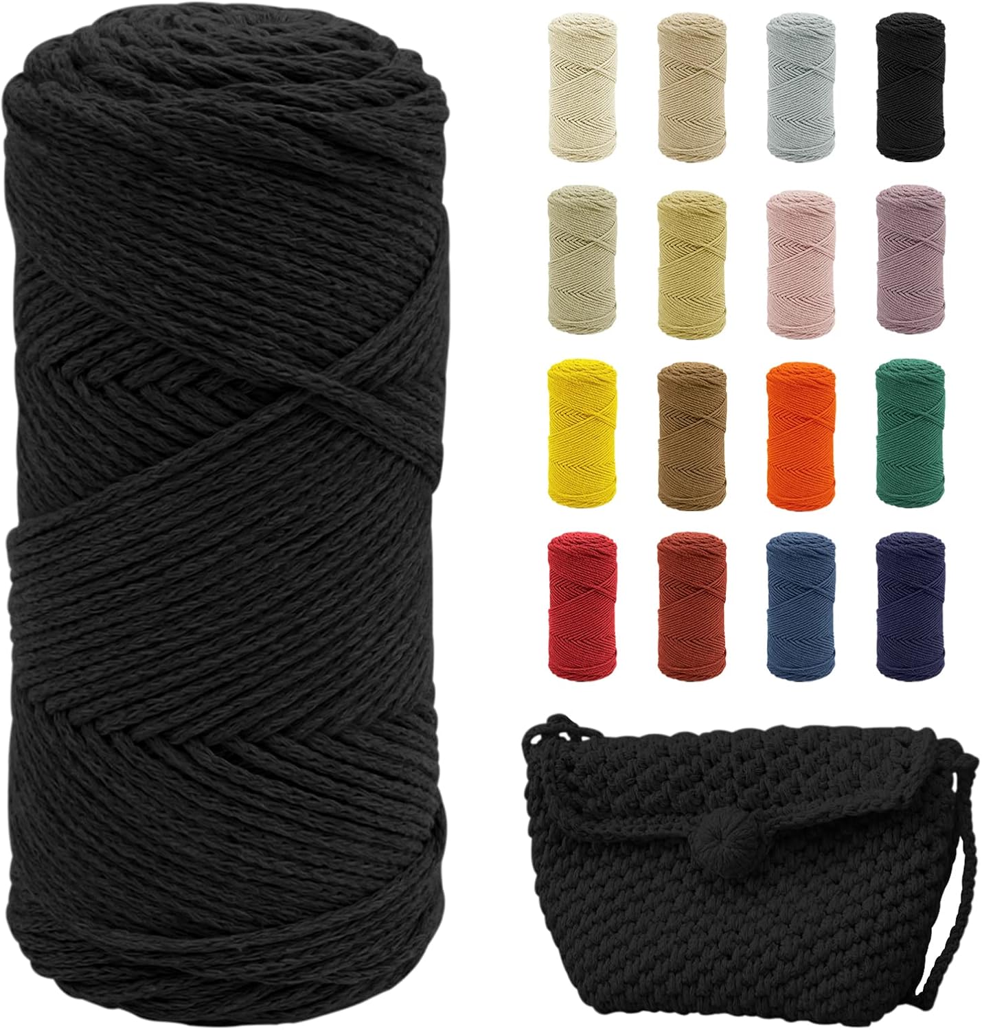 Amazon.com: JeogYong Macrame Cord 2mm x 153 Yards, Polyester Macrame ...