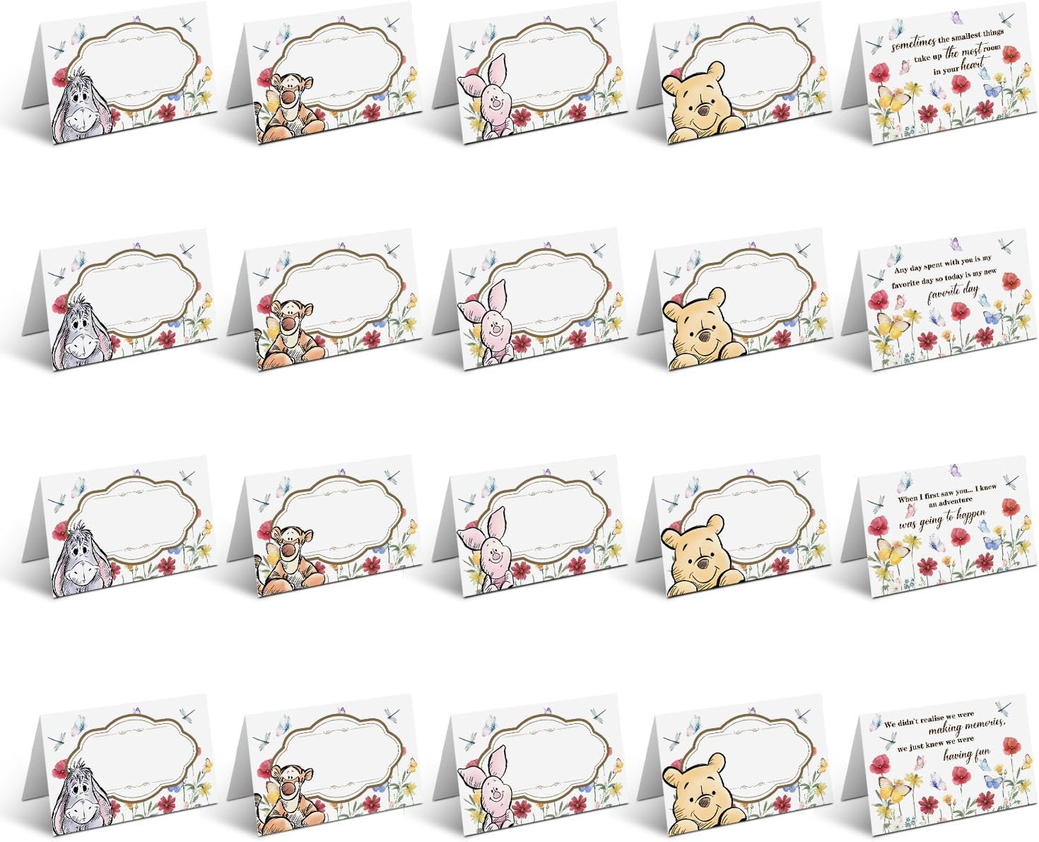 Amazon.com: 16Pcs Winnie Quotes Prints Centerpiece, Classic Pooh Decor ...