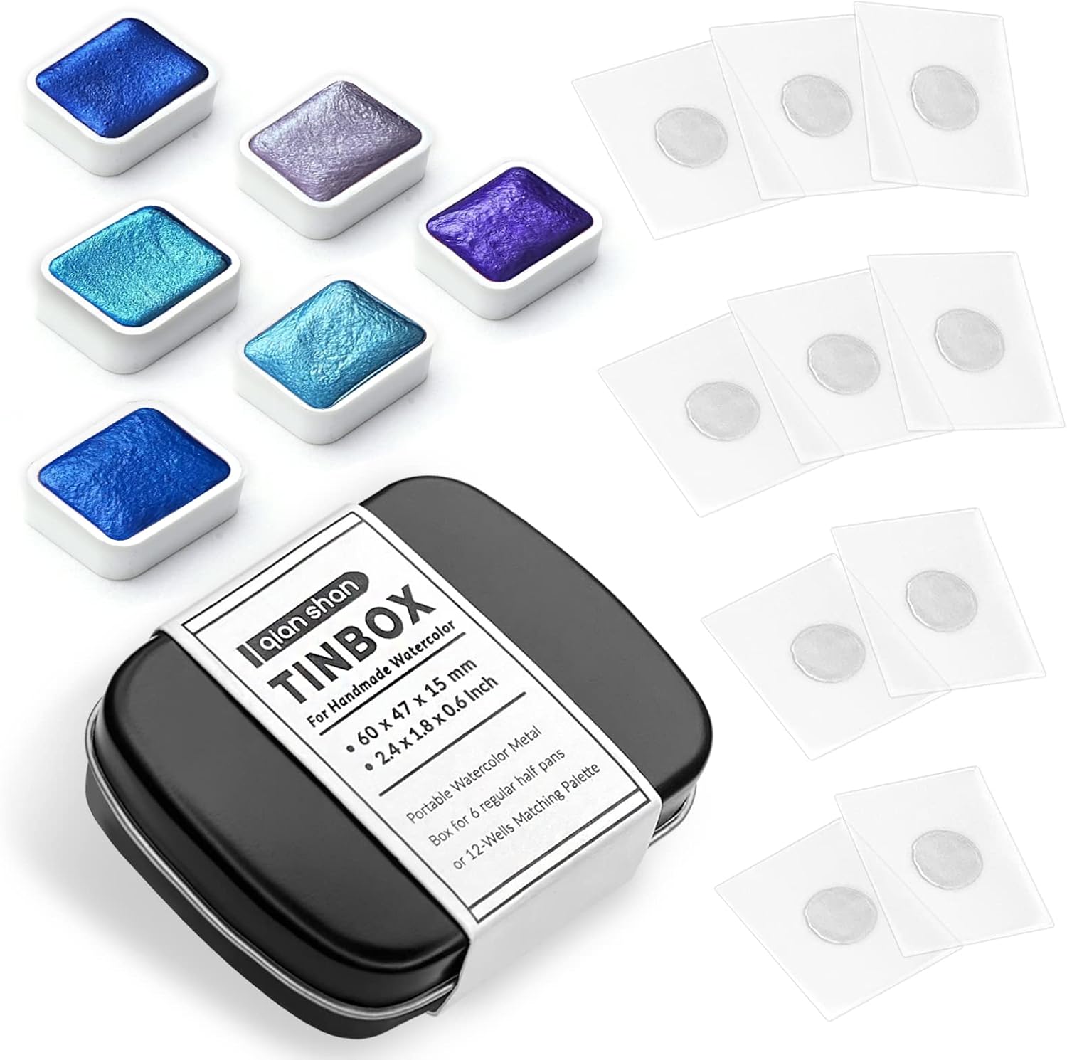 Amazon.com: Mini Portable Handmade Watercolor Paint Travel Tin Box Set ...