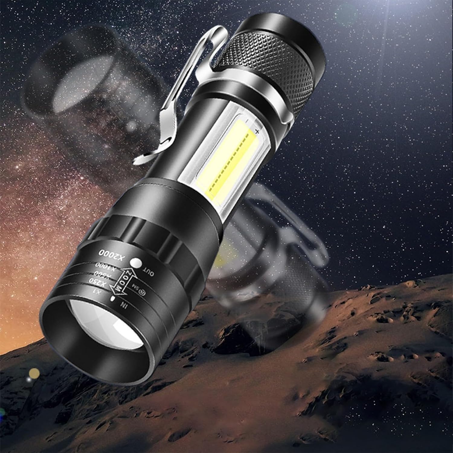 Amazon.com: Zoomable LED Flashlight,1000 Lumens Super Bright Flashlight ...