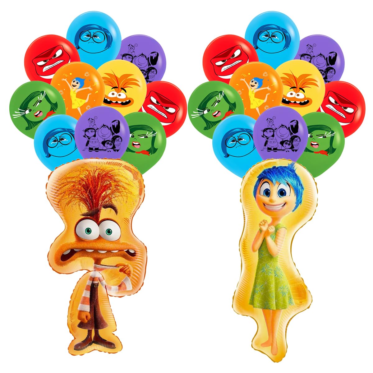 Amazon.com: Inside Out Balloon Bouquet, 14 Pieces with Foil Characters ...