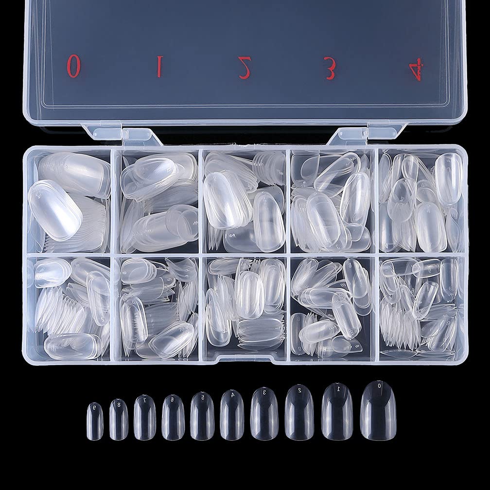 Amazon.com: LABOLIS Nail Tips Short Acrylic 500pcs Short Square Nail ...