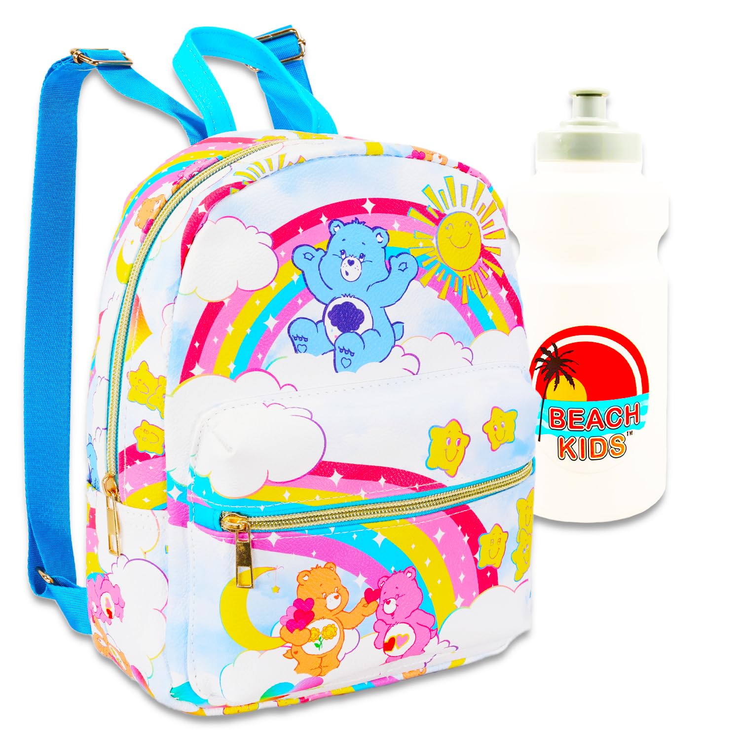 Amazon.com | Care Bears Mini Backpack for Girls - 10” Faux Leather Care ...