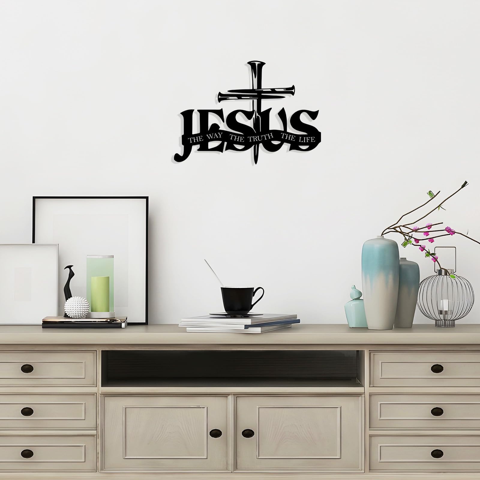 Amazon.com: Imerance Wall Cross - Heart Metal Crosses Religious Wall ...