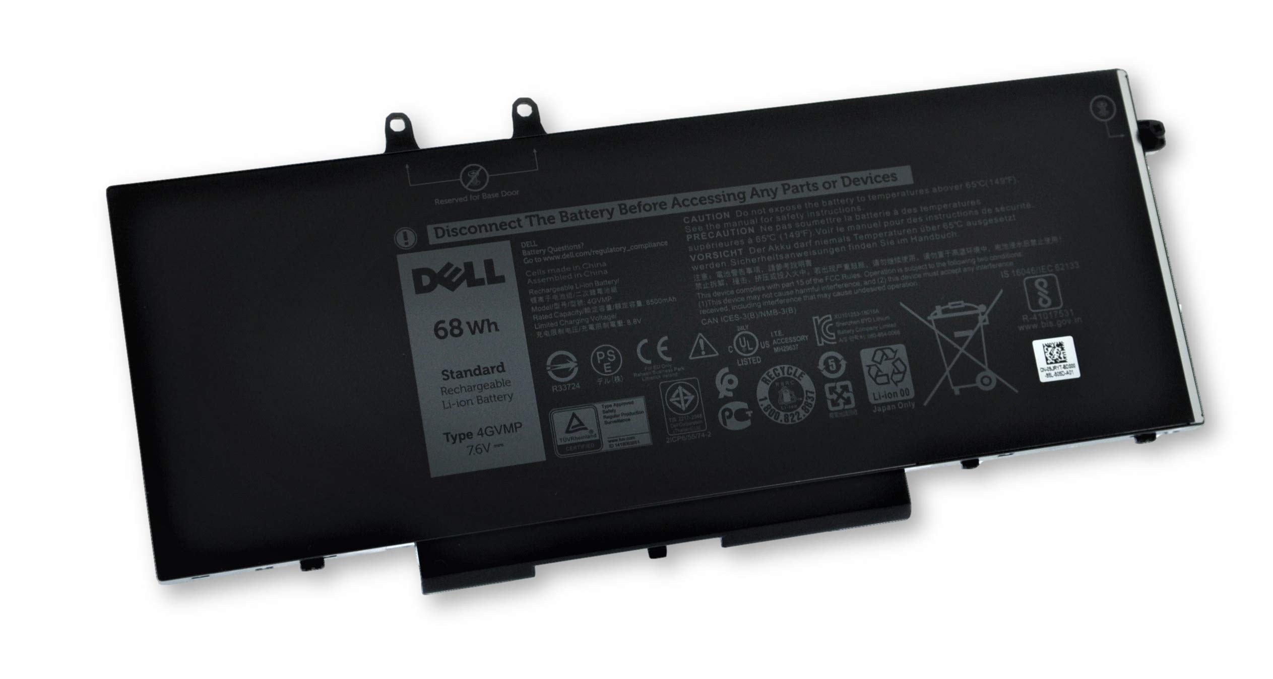 Dell Latitude 5400 5500 5510 Precision 3450 3541 4 Cell 68Wh Battery ...