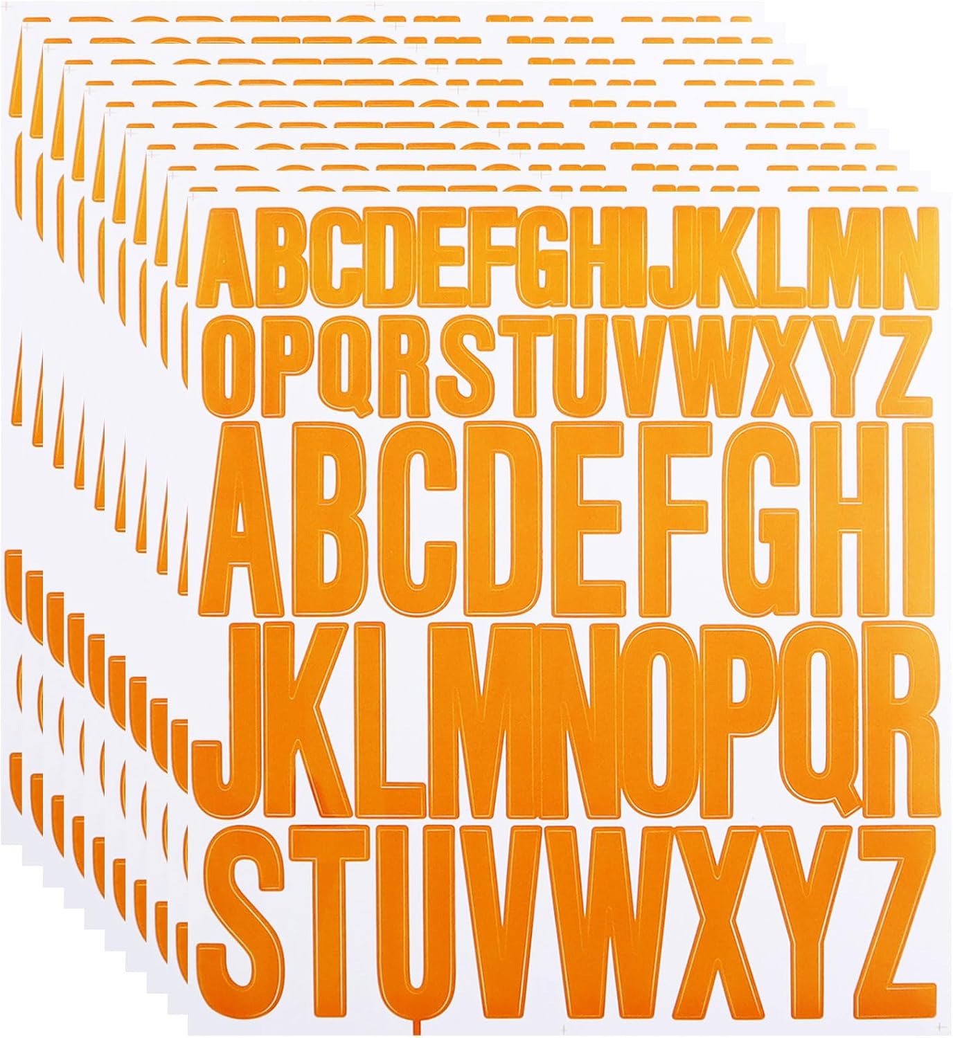 10 Sheets Self Sticky 1 Inch & 2 Inch Letters Stickers, Waterproof ...