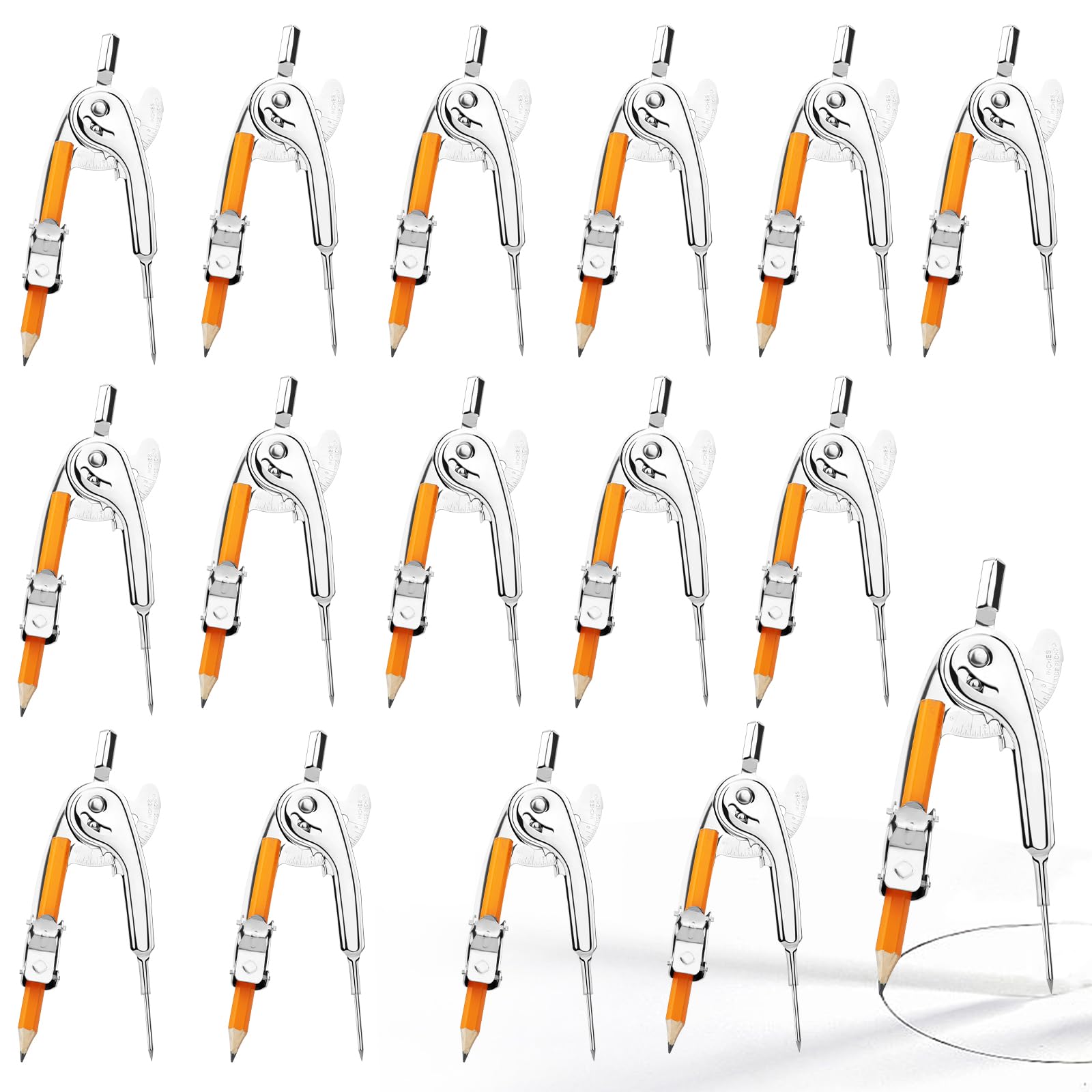 Amazon.com: SAYAYA 16 Pieces Math Compass for Geometry Silver Geometry ...