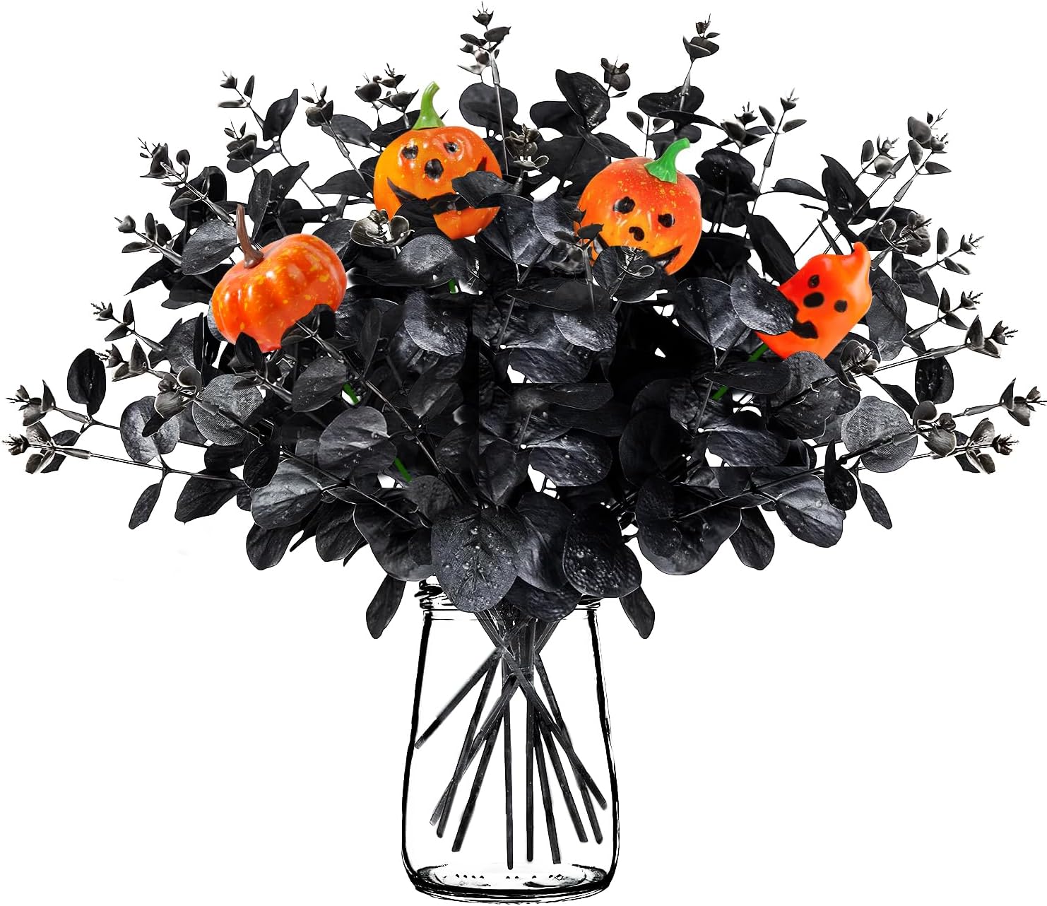 Amazon.com: 3 Pack Halloween Artificial Potted Flowers in Small Burlap ...