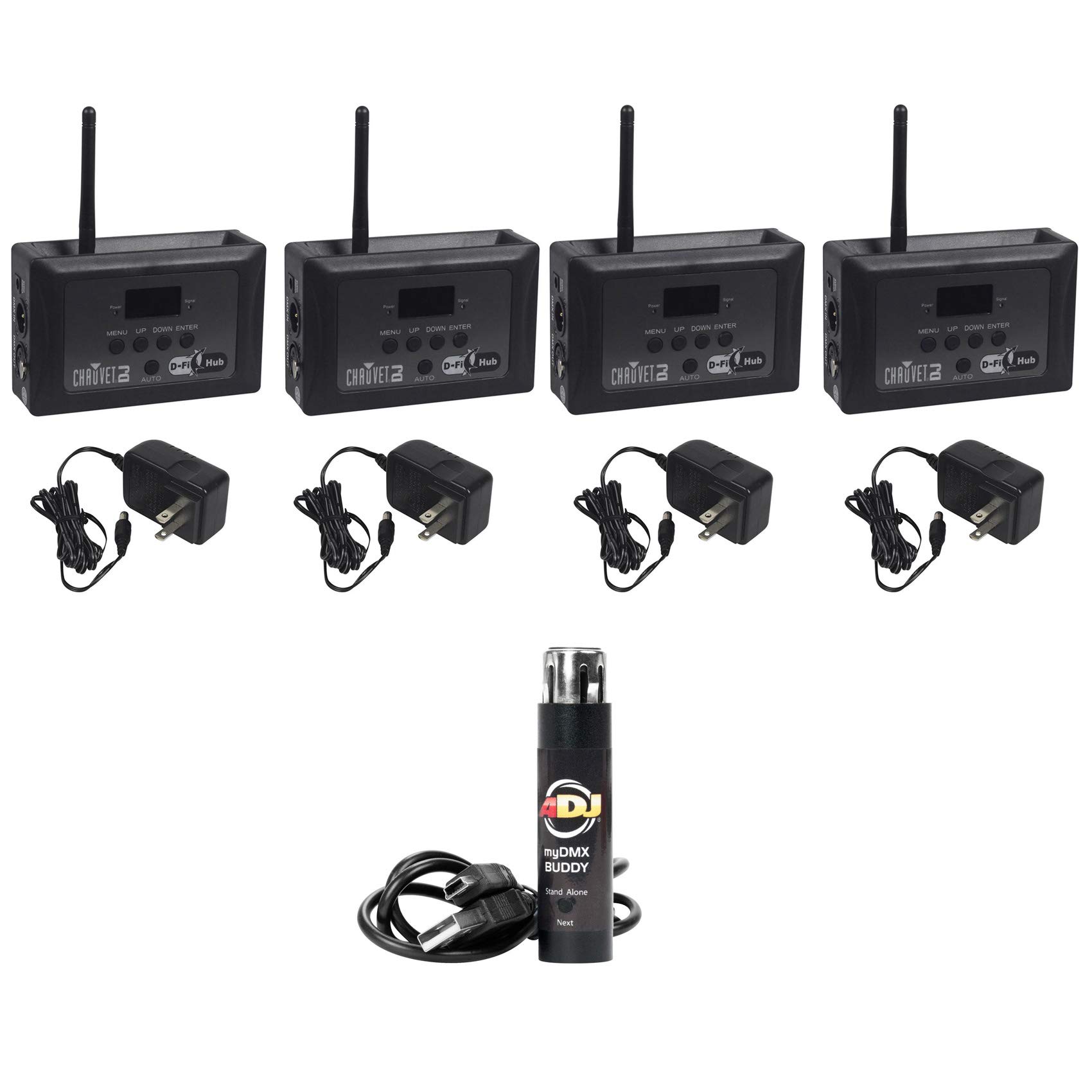 4 Chauvet D Fi Hub Compact Wireless Dmx Transmitter Receivers ...