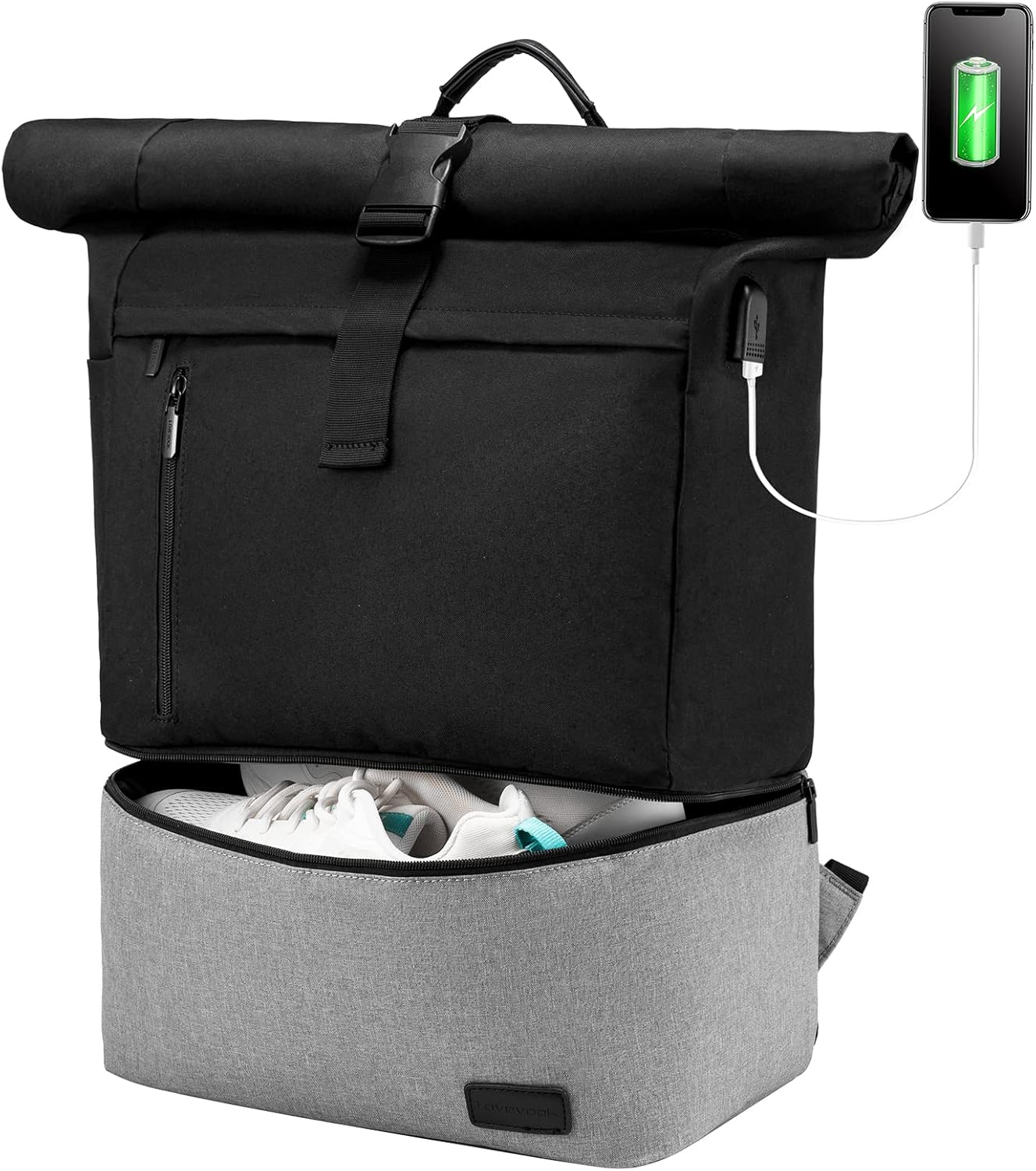 LOVEVOOK Rolltop Rucksack Damen, Rucksack Herren, Wasserdicht Laptop ...