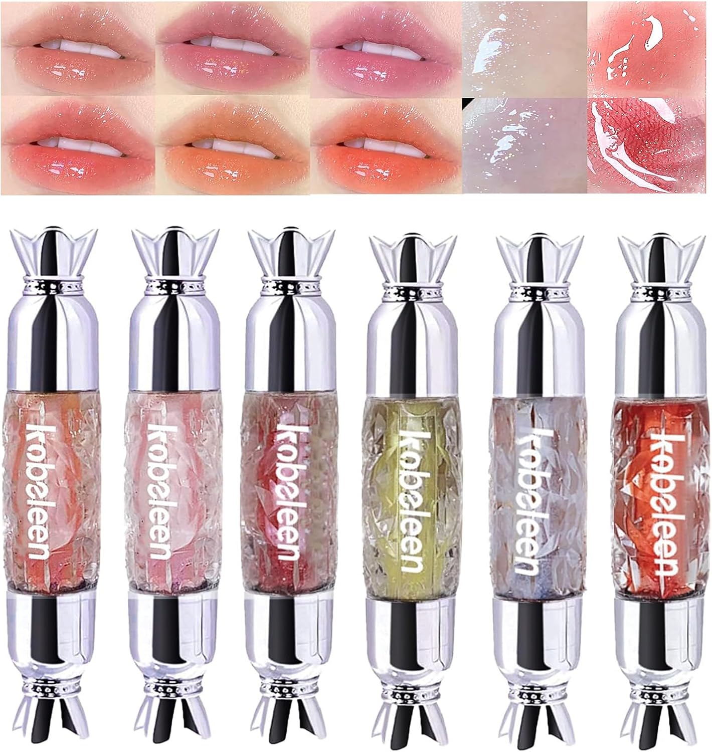 DENESTUP 6 Colors Candy Hydrating Lip Gloss set, Moisturizing ...