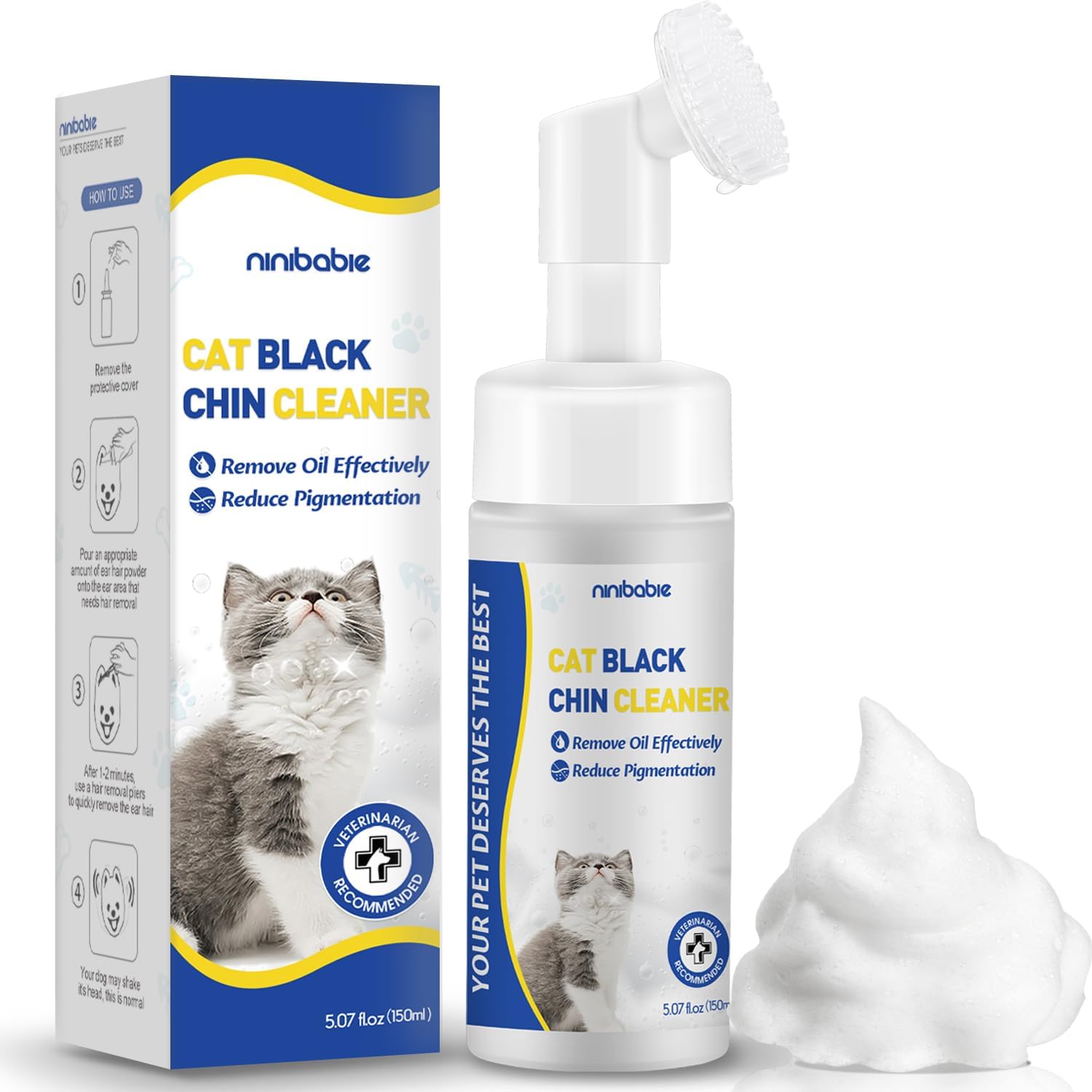 Amazon.com : Ninibabie Cat Black Seed Cleaner,Remove Cat Chin ...