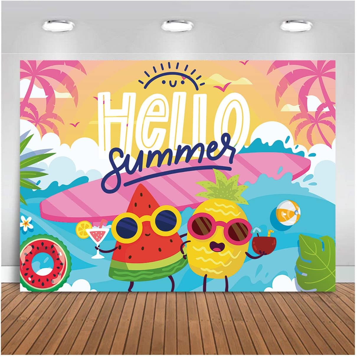 Amazon.com : MAQTT 7X5FT Hello Summer Photography Background Hawaii ...