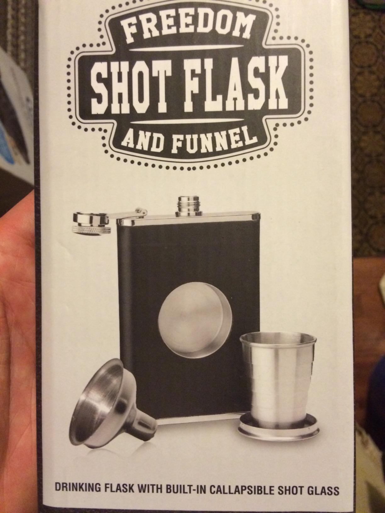 Amazon.com | 8oz Shot Flask with Bonus Funnel and Money clip Gift Set ...