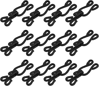 Amazon.com: uxcell Iron Sewing Hooks and Eye Closures, Covered ...
