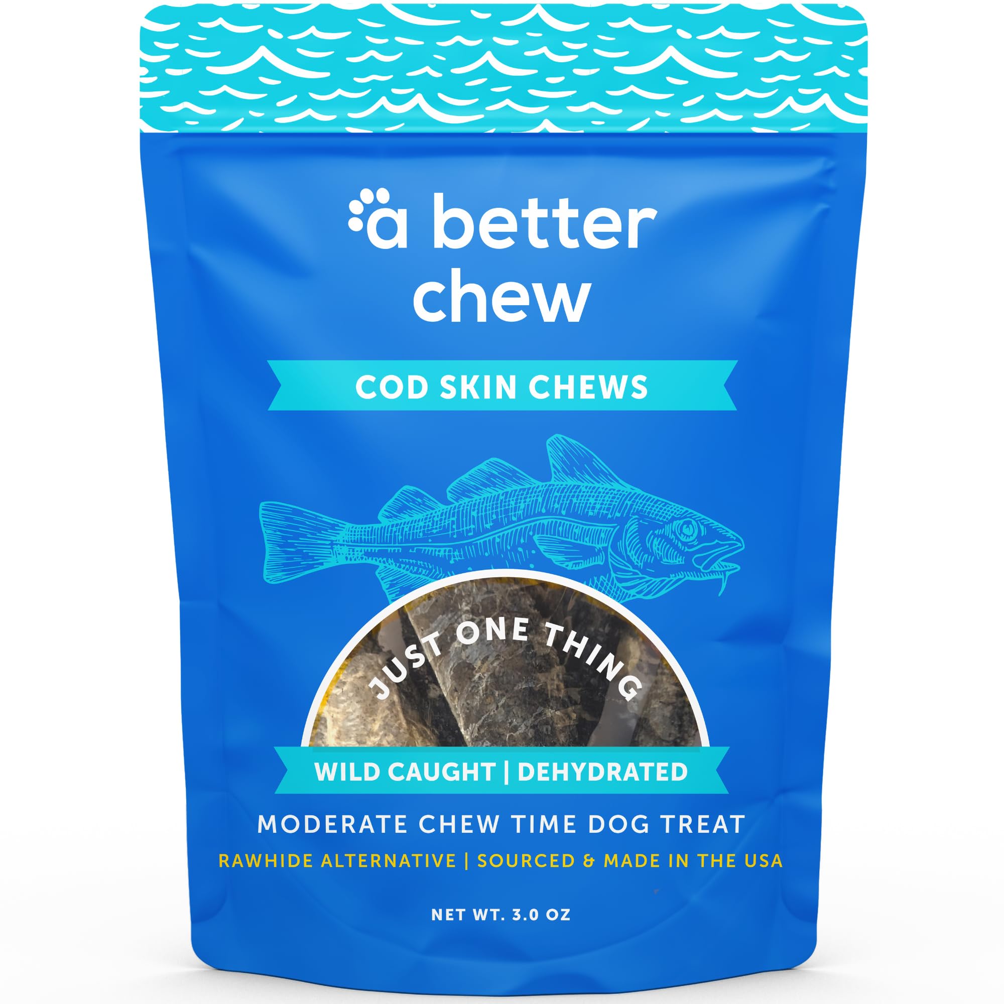 Amazon.com : A Better CHEW – Wild Caught Cod Skin Dog Treats | Sourced ...