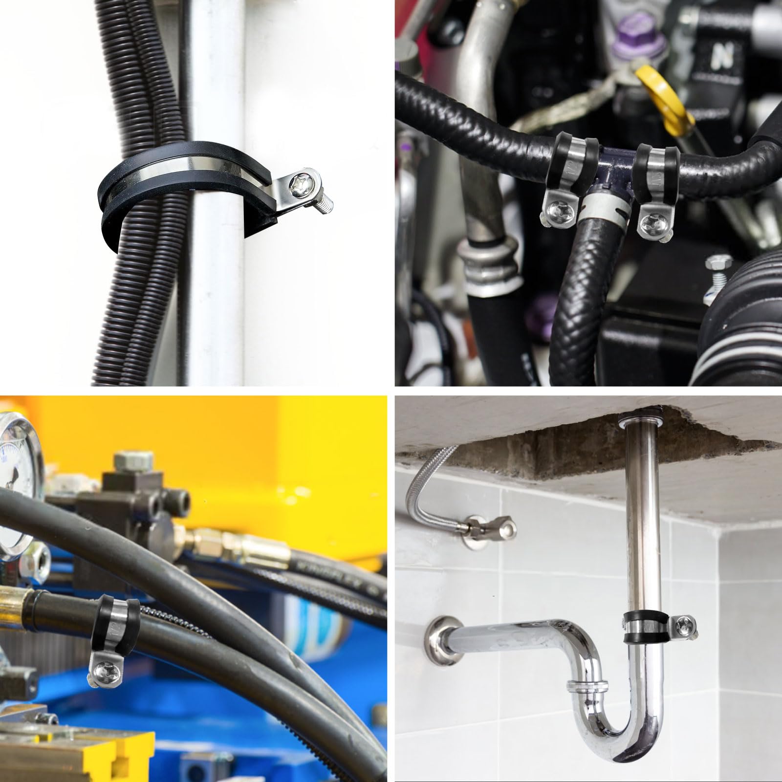 Snapklik.com : GHGVOLB 20 Pack 5/8 Inch Pipe Clamps - Professional 304 ...