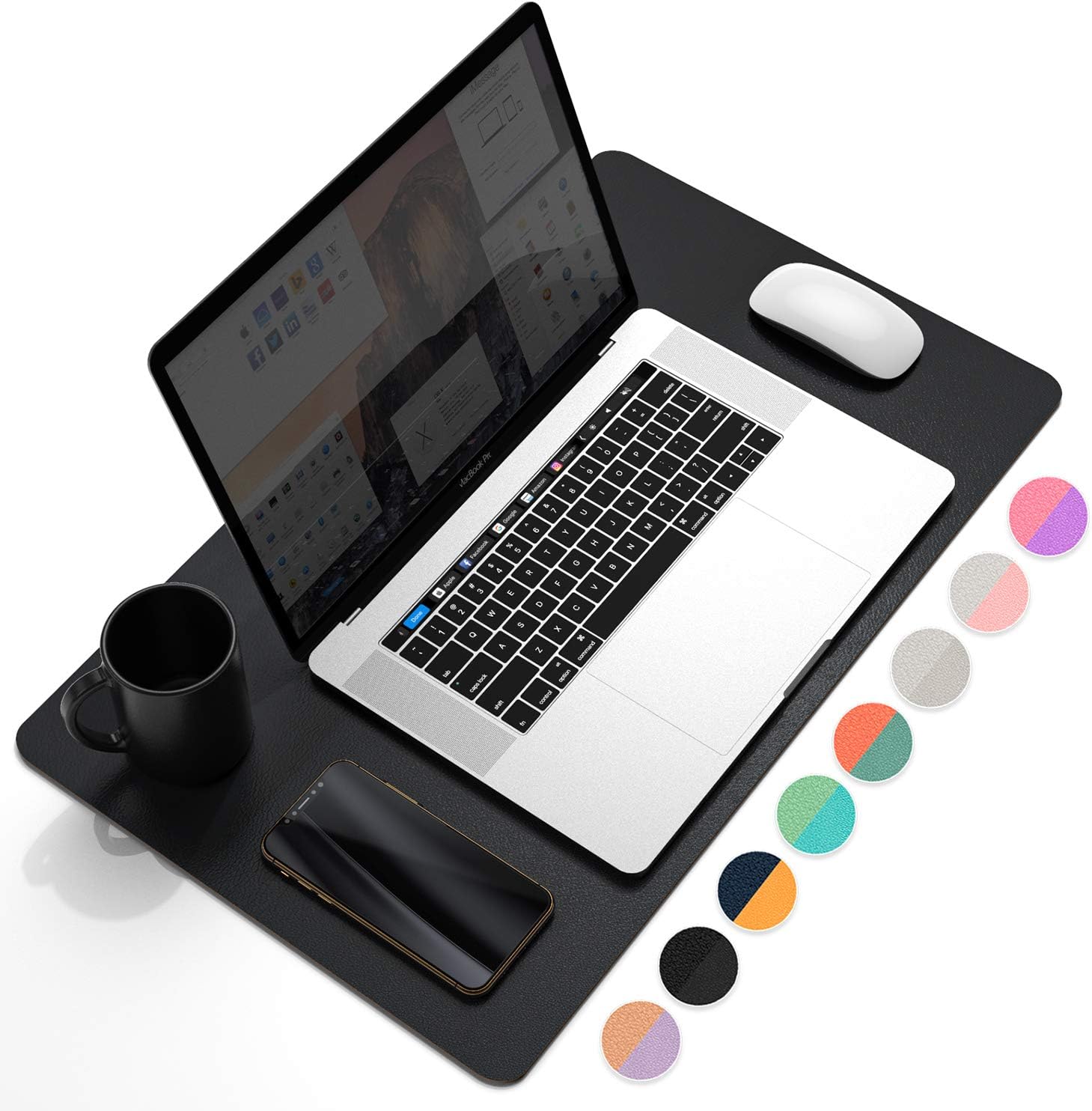 Amazon.com : YSAGi Dual-Sided PU Leather Desk Pad (31.5" x 15.8", Light ...