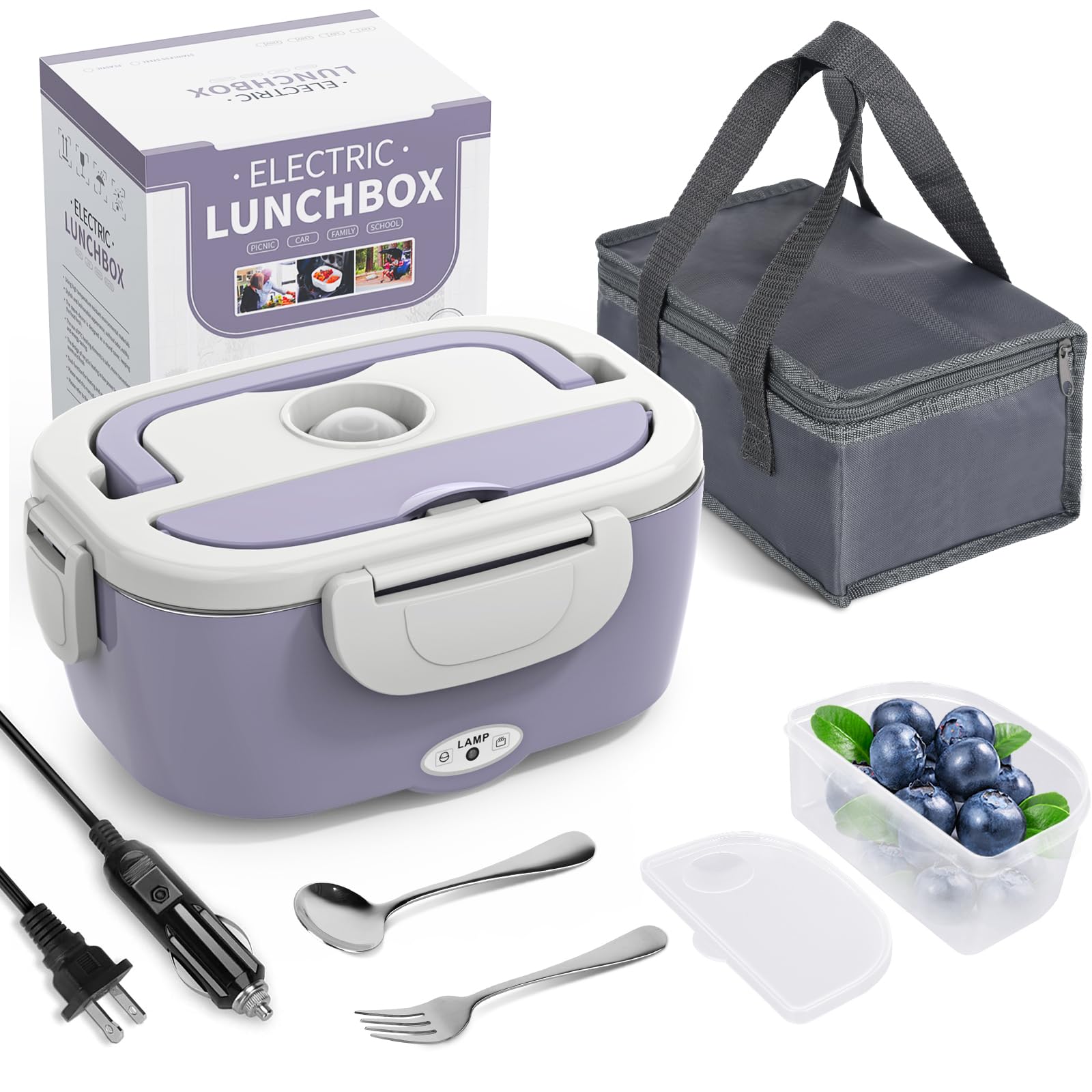 Amazon.com: Electric Lunch Box Food Heater, 3 in 1 Ultra Quick Heated ...