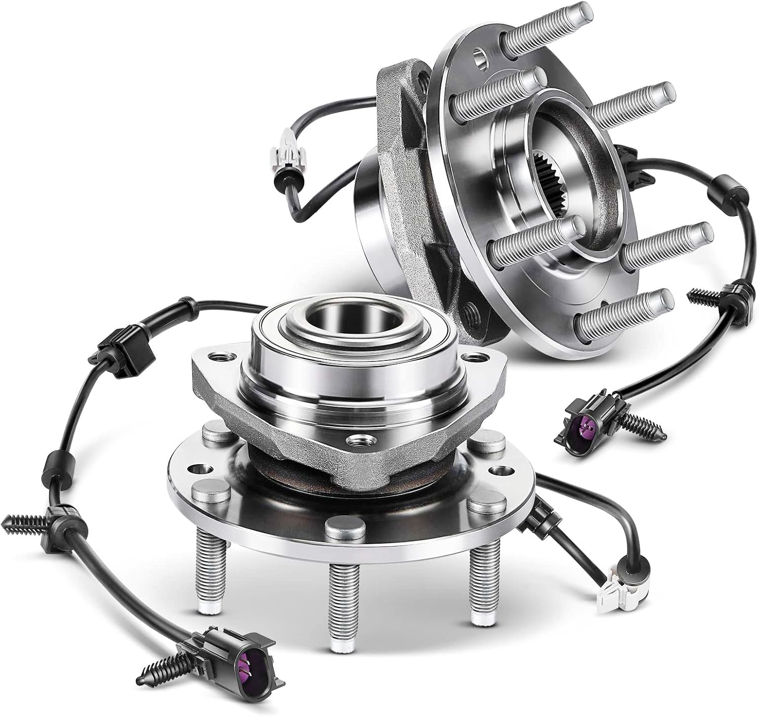 A-Premium Pair [2] Front Wheel Bearing Hub Assembly with ABS Compatible ...