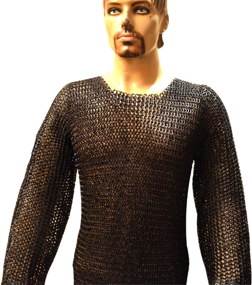 Amazon.com : Allbeststuff Chain Mail Vikings Armour Flat Riveted Solid ...