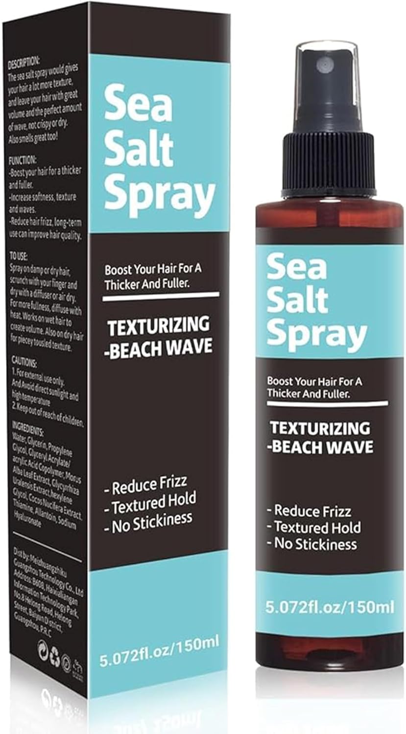 ODNAOIN Spray Fijador para Cabello con Sal Marina y Coco, Spray de Pelo ...