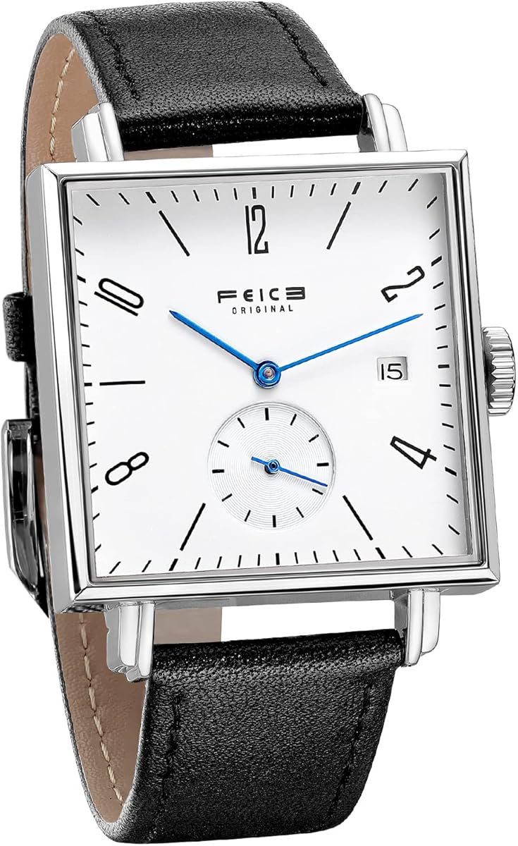 Sapphire Crystal Square Automatic Watch Classic Bauhaus Watch ...