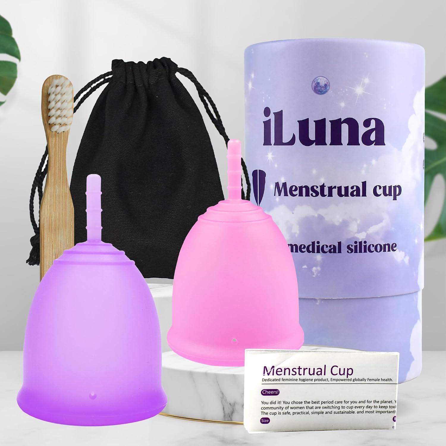 iLuna - Copo Menstrual Reutilizável. Copo de Silicone Grau Médico para ...