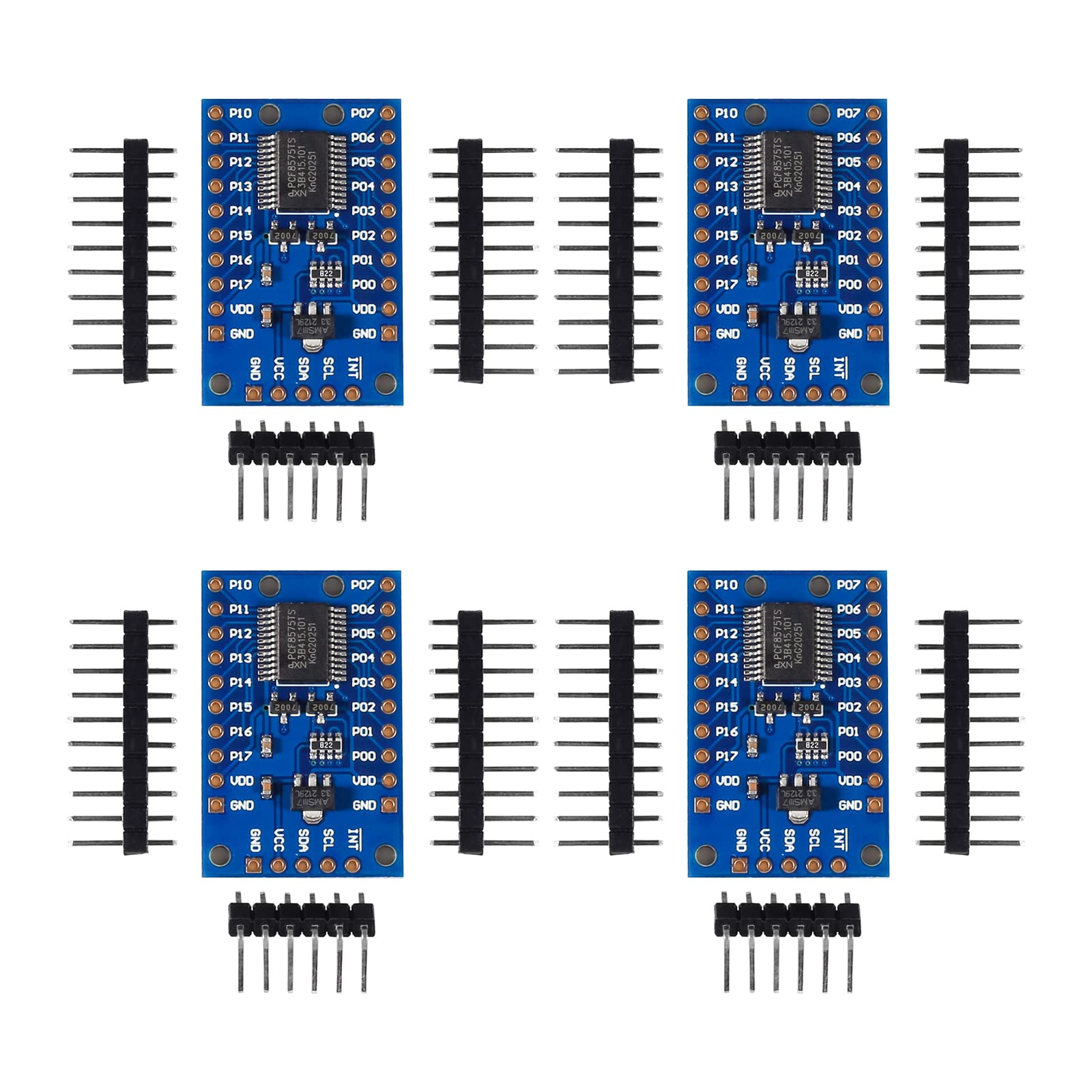 Amazon.com: QCCAN 4PCS PCF8575 IO Expander Module I2C to 16IO ...