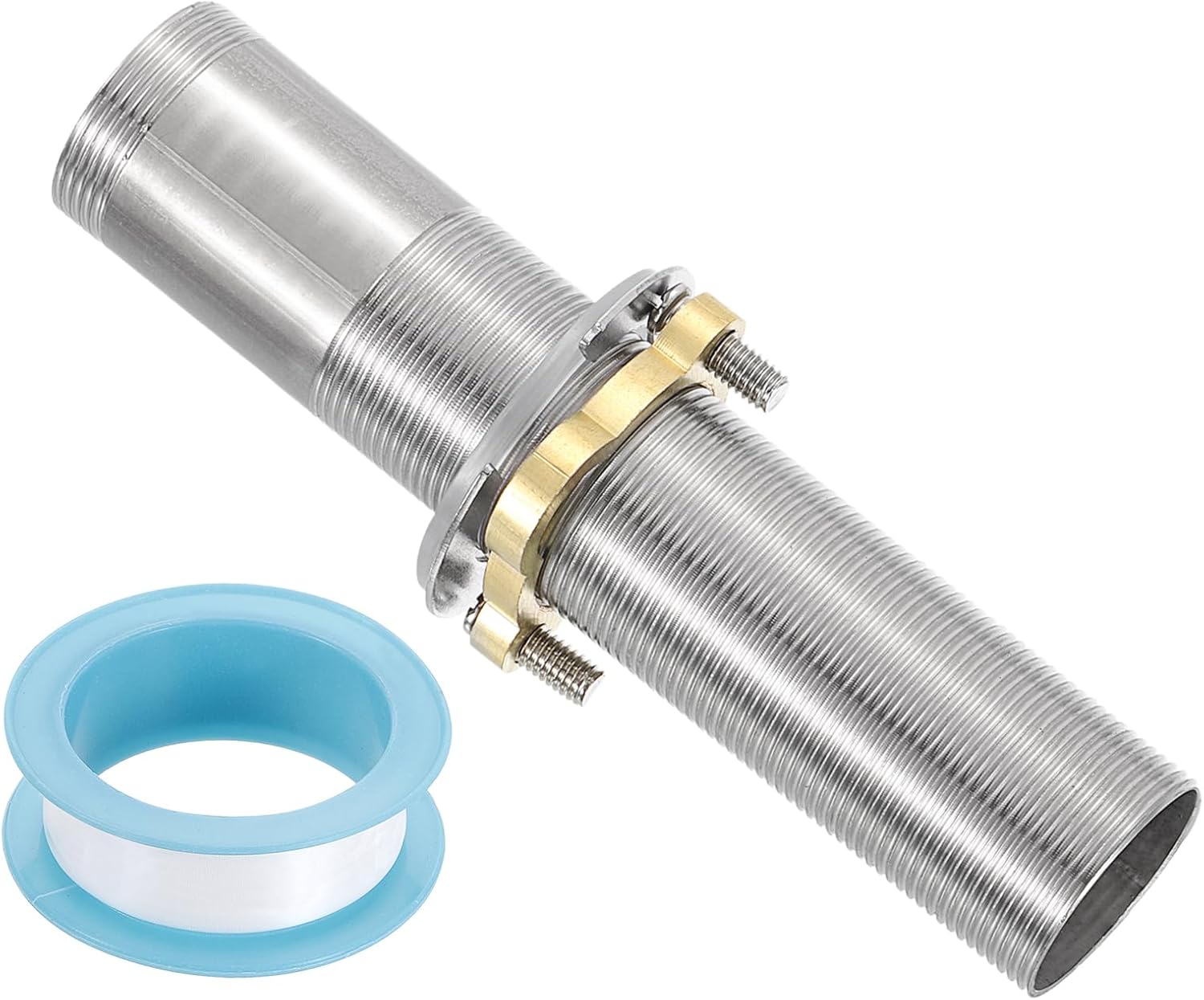 uxcell Faucet Mount Extension Shank 6"x 1.25" Stainless Steel Pipe ...