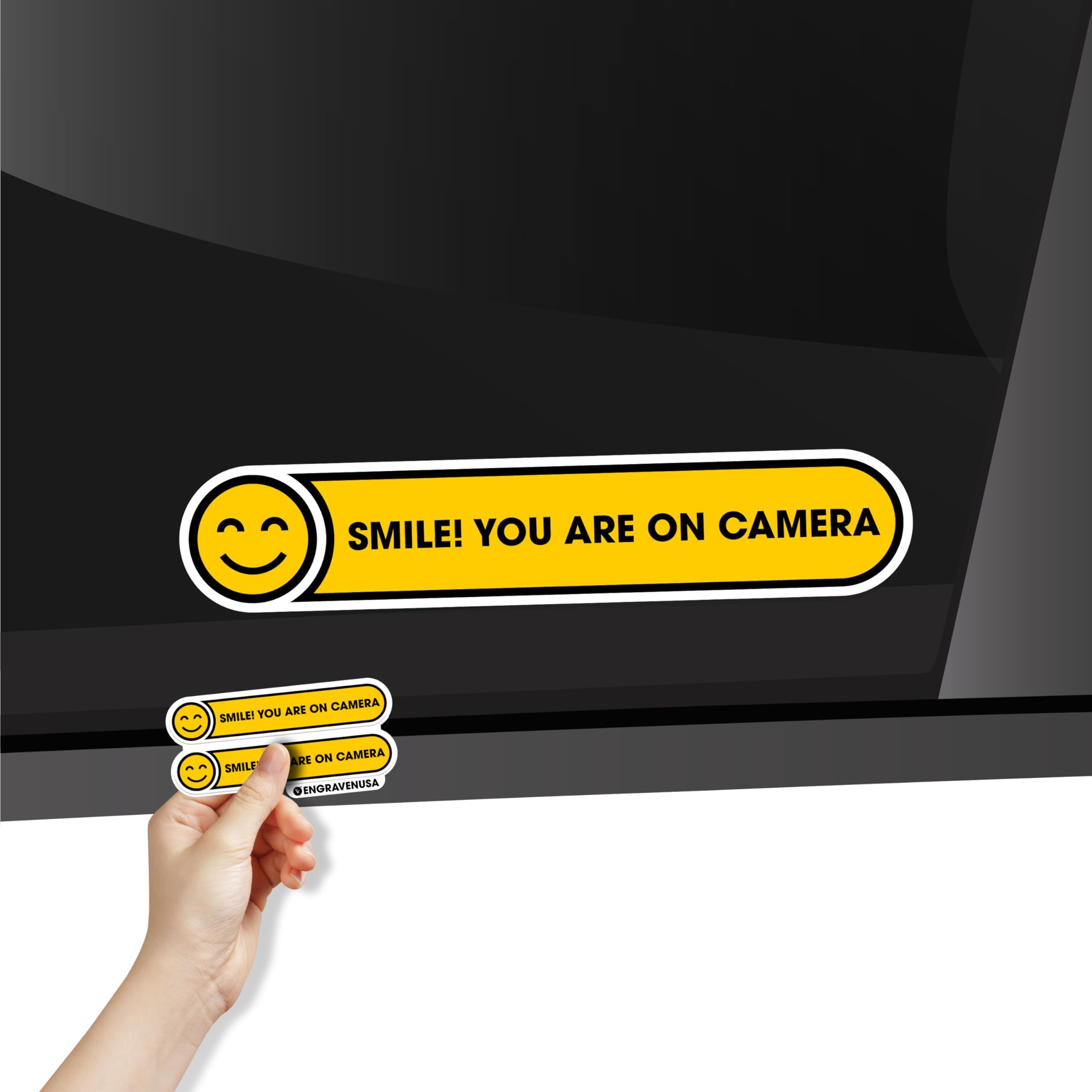 Amazon.com: Smile You're on Camera - 7 1/4" x 3 1/2"die Cut Vinyl Decal ...