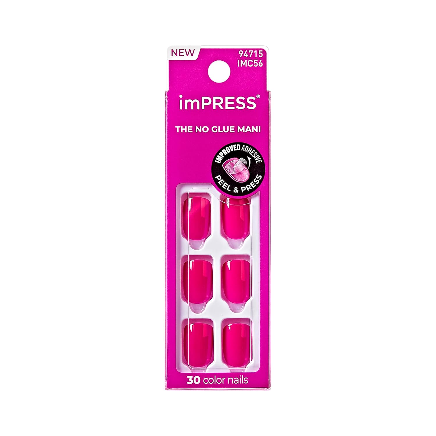Amazon.com: Kiss Impress No Glue Mani Press On Nails, Color, 'All ...