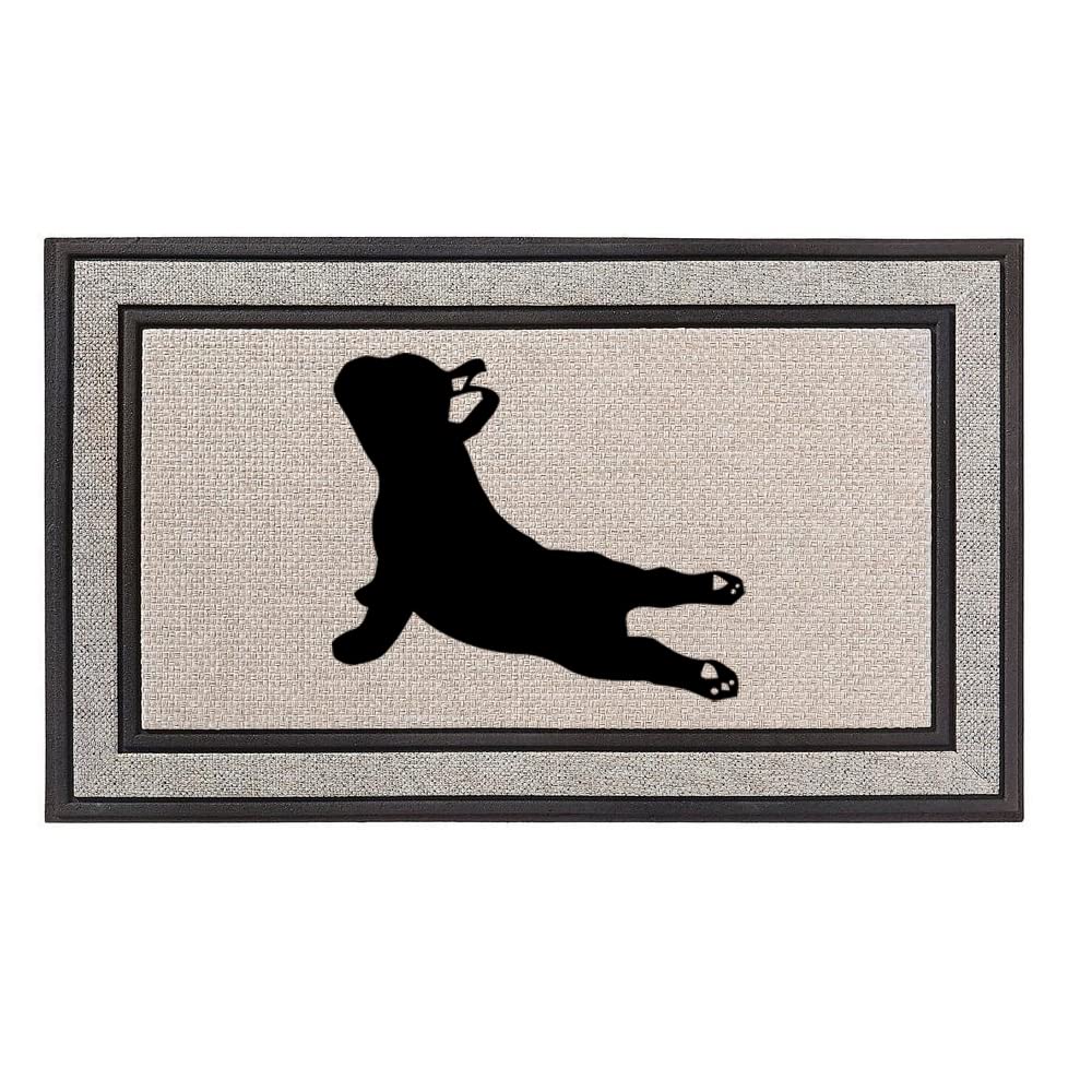 Amazon.com: Daylor Outdoor Indoor Doormat 18" x 30" Gray/Beige/Black ...