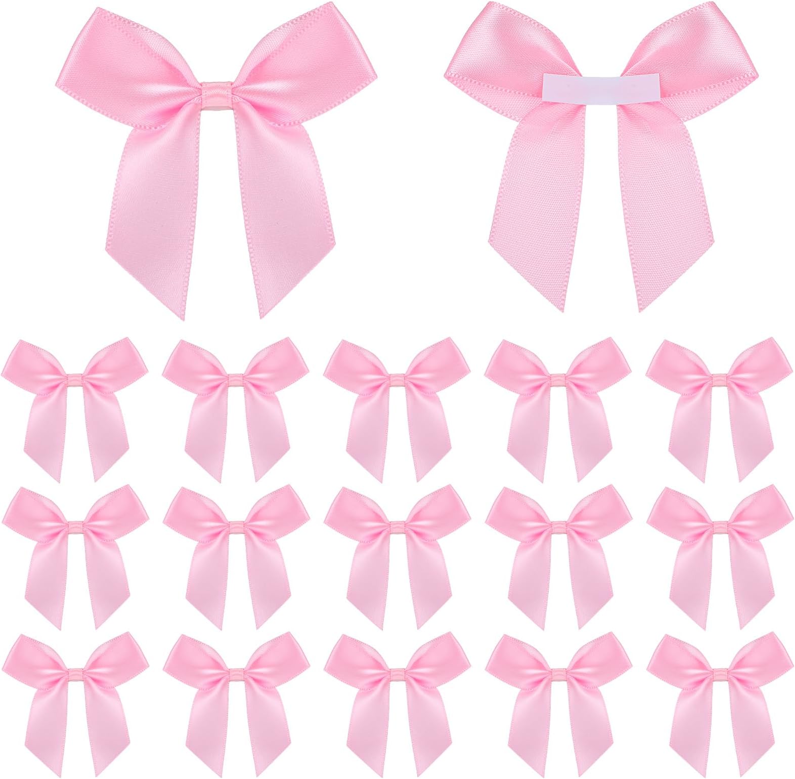 Amazon.com: 50PCS Mini Pink Ribbon Bows Cute Soft Small Bows 2" Pink ...