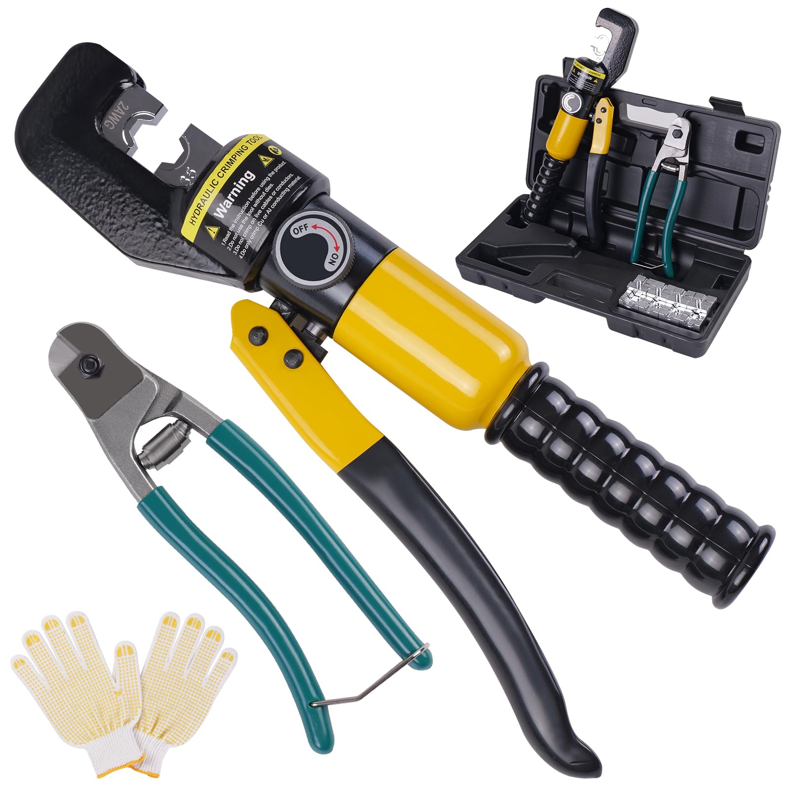 Buy 10 Ton Hydraulic Crimping Tool and Cable Cutter, Hydraulic Wire ...