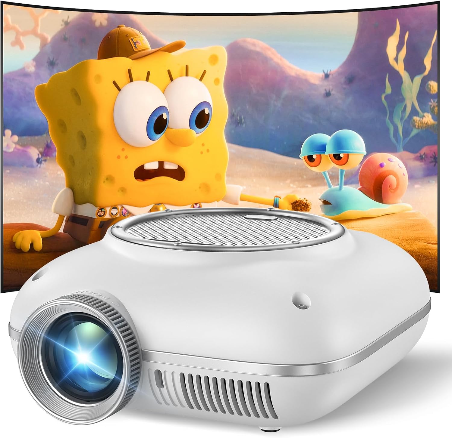 Amazon.com: HOMPOW Mini Projector with Two -Way Bluetooth, Portable ...
