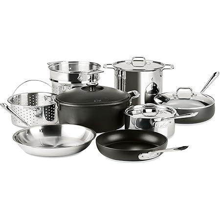 Amazon.com: All-Clad HA1 Hard Anodized Nonstick Cookware Set 13 Piece ...