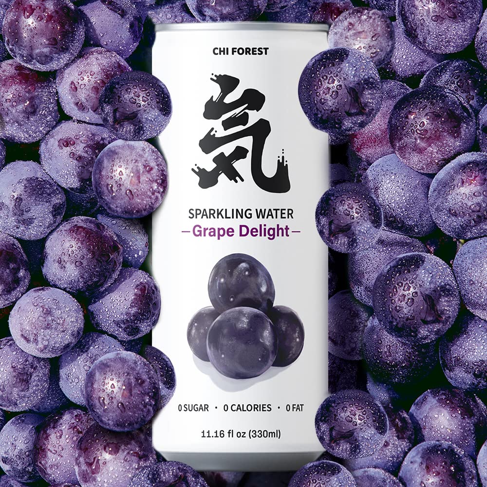 GENKI FOREST Grape Delight Sparkling Water, 11.15 fl Philippines | Ubuy
